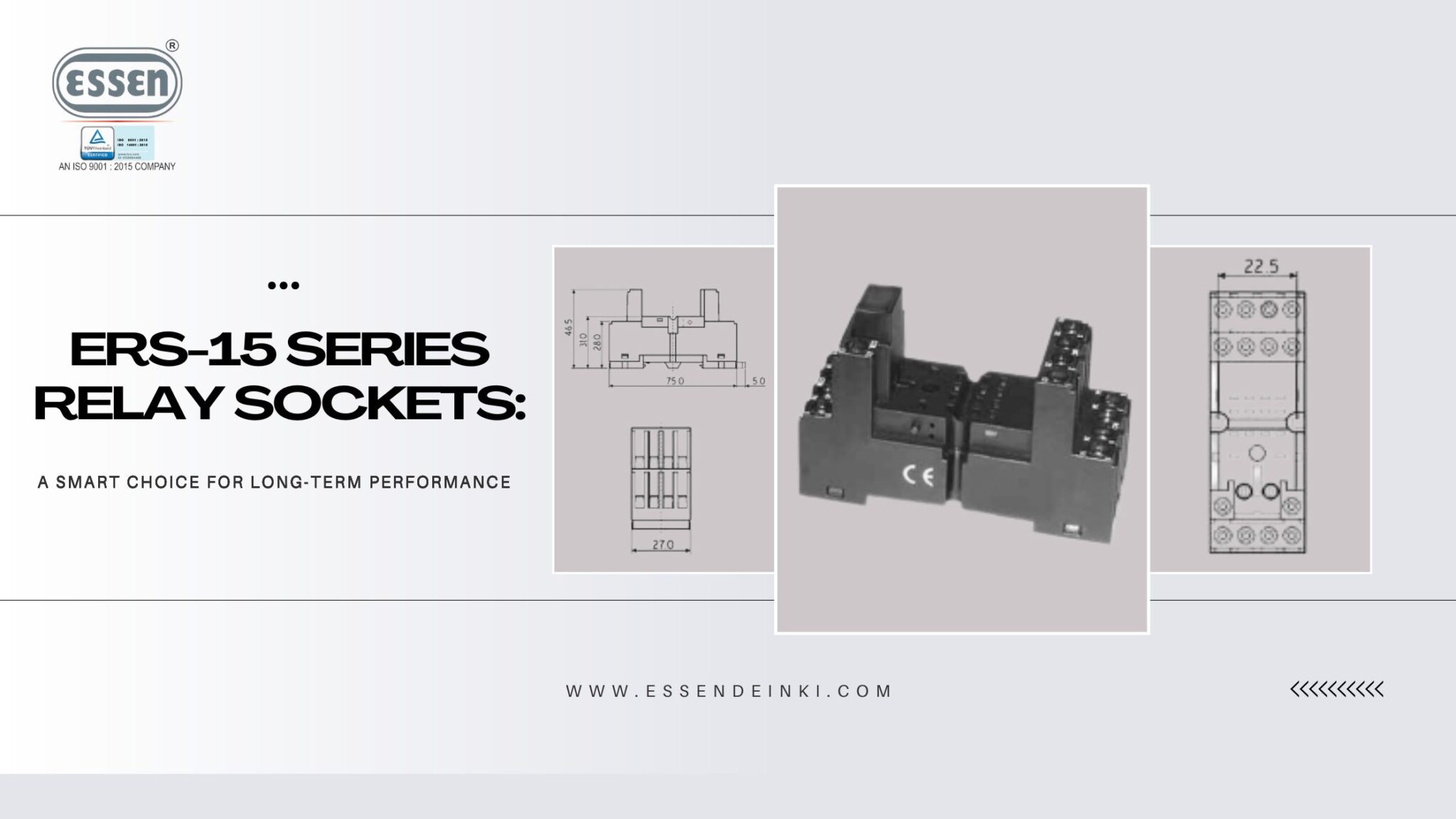 ERS-15 Series Relay Sockets for Industrial Use | Essen Deinki